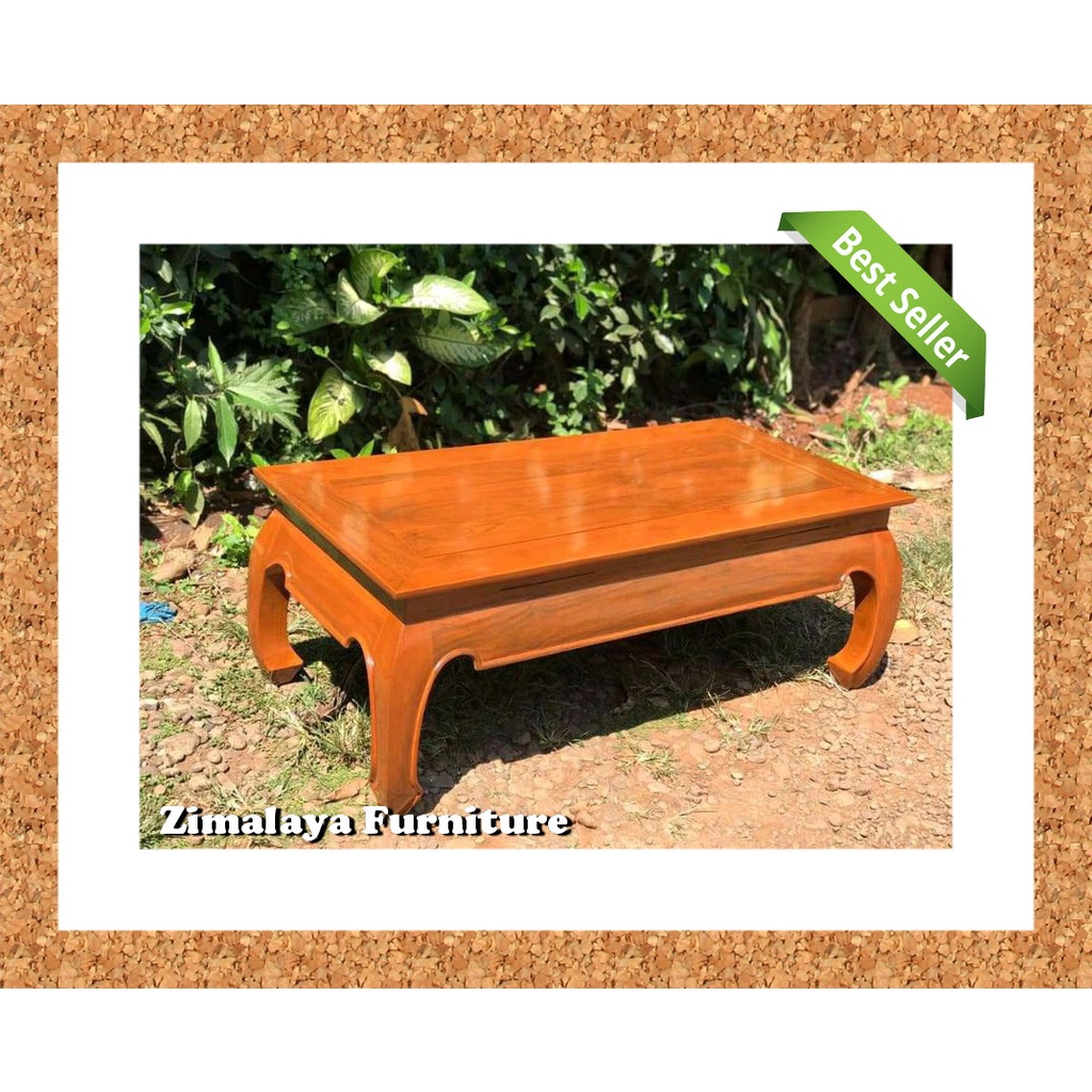 Jual MEJA TAMU JATI MEJA KOPI KAYU JATI POLOS JEPARA MURAH | Shopee ...