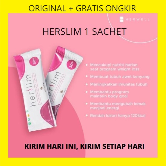 Jual HERSLIM 1 SACHET - MEAL REPLACEMENT UNTUK DIET YANG KAYA NUTRISI ...