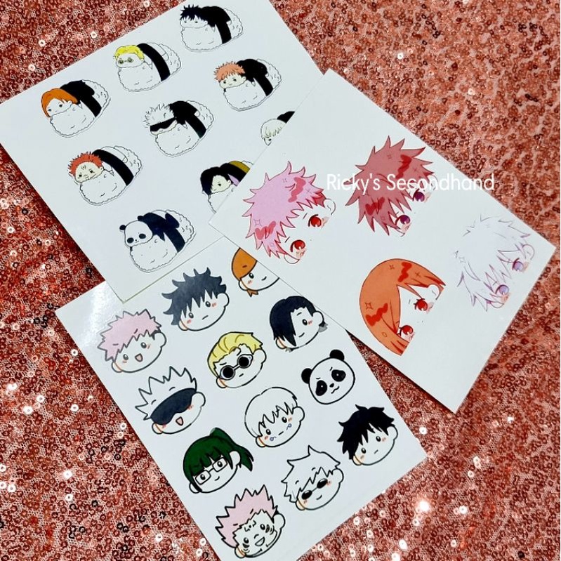 Jual Jujutsu Kaisen Sticker Sheet JJK Stiker anime Indonesia|Shopee ...