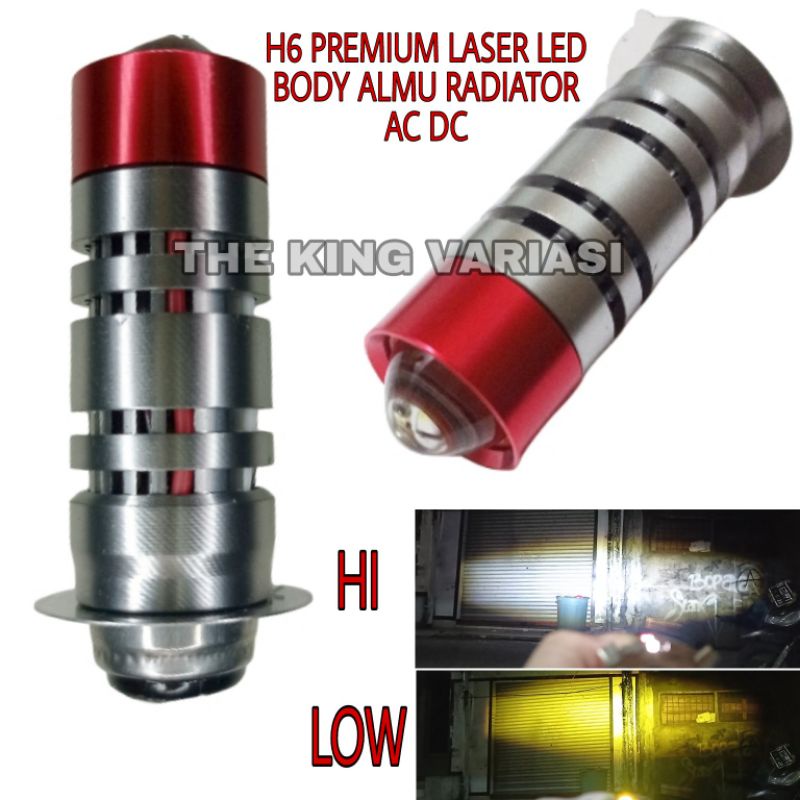 Jual Bohlam Utama H6 Laser Led Premium Ac/Dc Headlamp 24w Premium/H6 Super Led Laser 6-85V ...