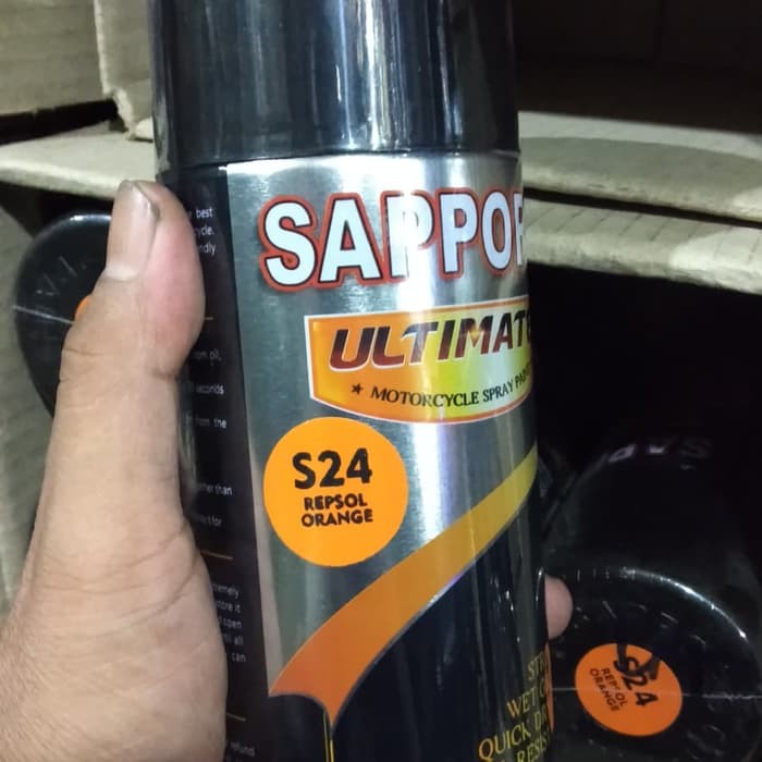 Jual Sapporo Ultimate S24 Repsol Orange 400 ml Cat Semprot Sapporo ...