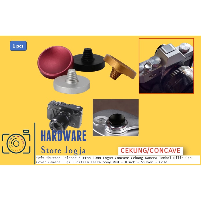 Jual Soft Shutter Release Button 10mm Logam Concave Cekung Kamera Tombol Rilis Cap Cover Camera ...