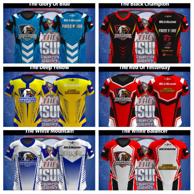 Jual JERSEY GAMING CUSTOM FREE DESAIN NAMA LOGO FREEFIRE PUBG ML FULL ... Jual JERSEY GAMING CUSTOM FREE DESAIN NAMA LOGO FREEFIRE PUBG ML FULL ...