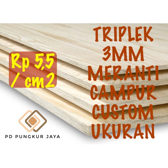 Jual TRIPLEK / MULTIPLEK 3MM MERANTI CAMPUR UKURAN CUSTOM Indonesia|Shopee Indonesia