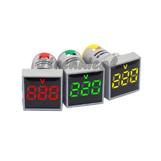 Jual PILOT LAMP LED WITH VOLT INDICATOR 22mm / VOLTMETER DIGITAL ...