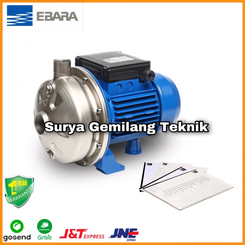 Jual POMPA CENTRIFUGAL STAINLEES STEEL EBARA CDXM 90/10 1Phase BOOSTER PUMP MESIN POMPA AIR ...
