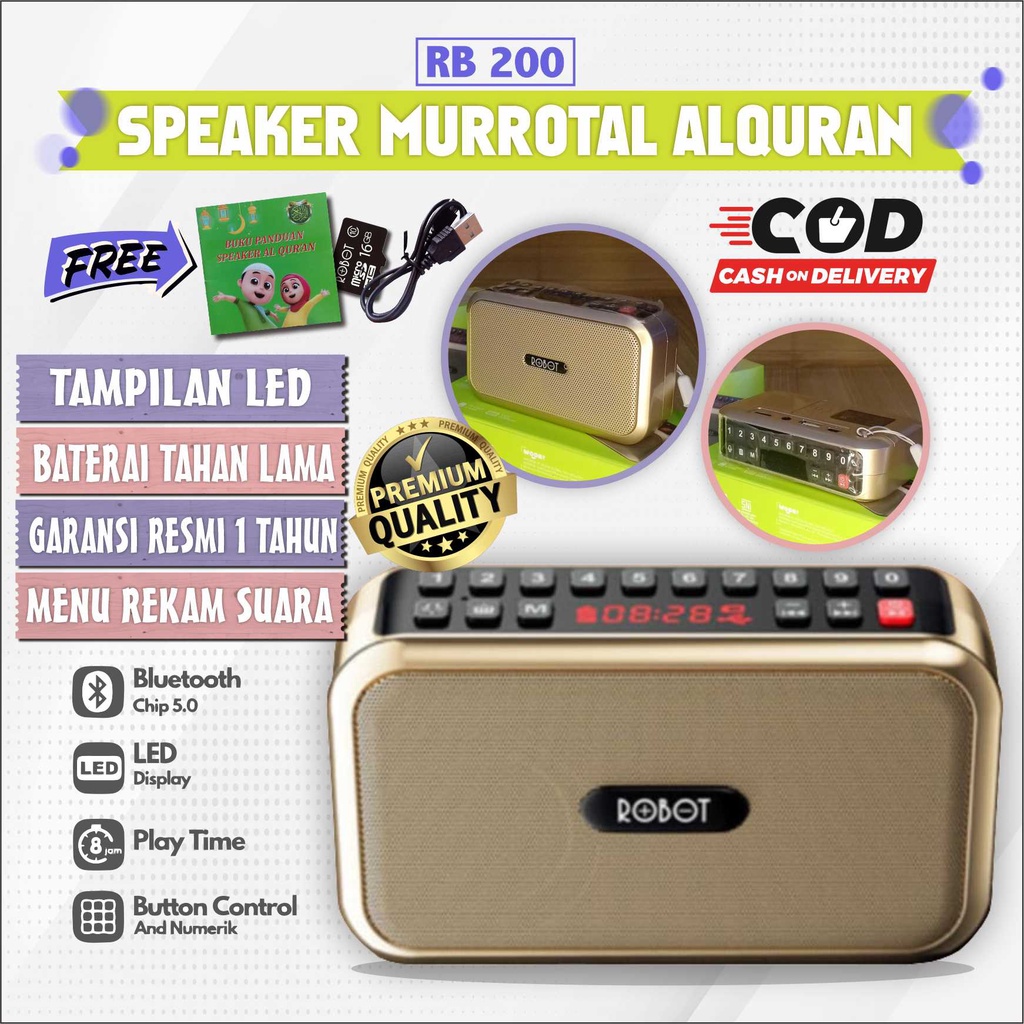 Jual SPEAKER MURROTAL ALQURAN 30JUZ EDISI KUALITAS PREMIUM RB200 ROBOT ...