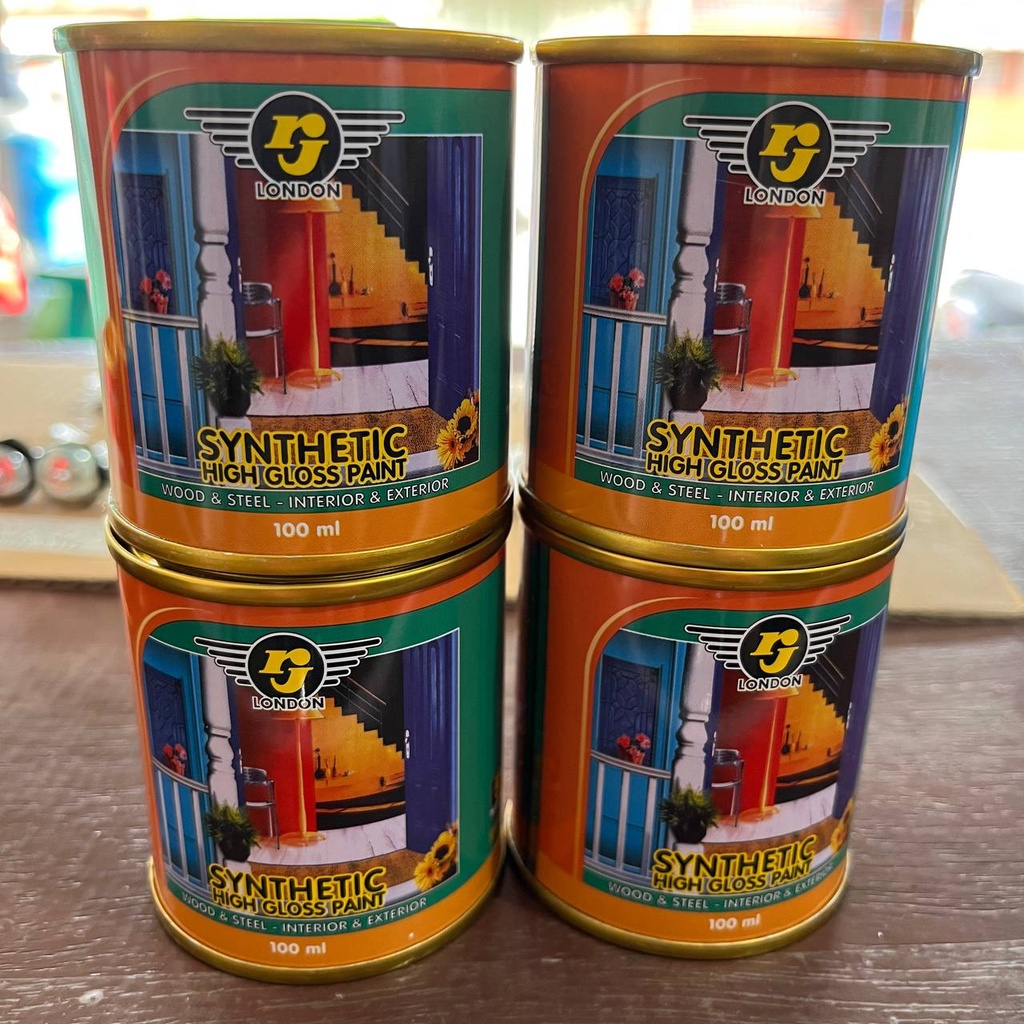 Jual CAT MINYAK KAYU BESI RJ LONDON GOLD EMAS - 100 ml HIGH GLOSS PAINT ...