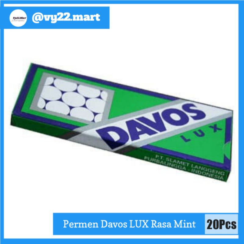 Jual Permen DAVOS Lux Mint Roll Candies Traditional 1Box = 20Pak ...