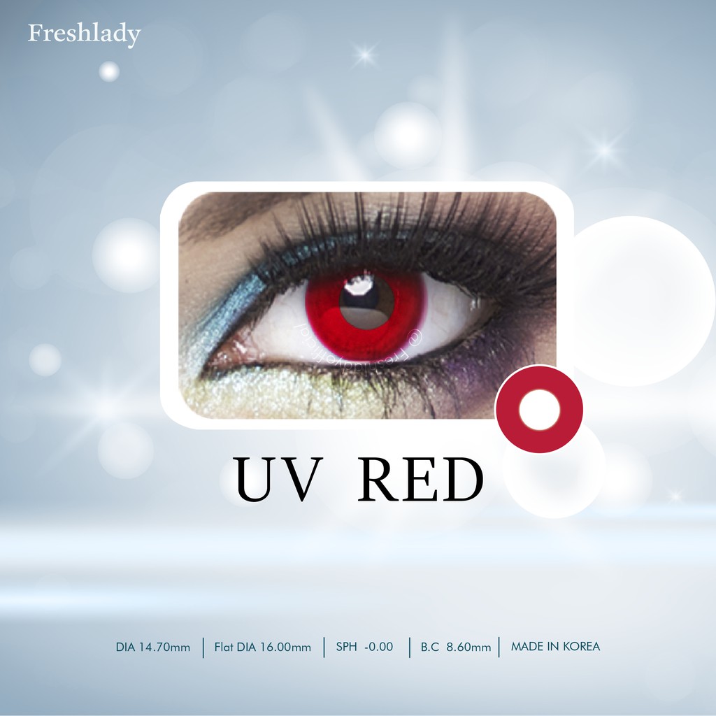 Jual FRESHLADY Softlens Crazy Lens UV Red - Cosplay Halloween Soflens ...