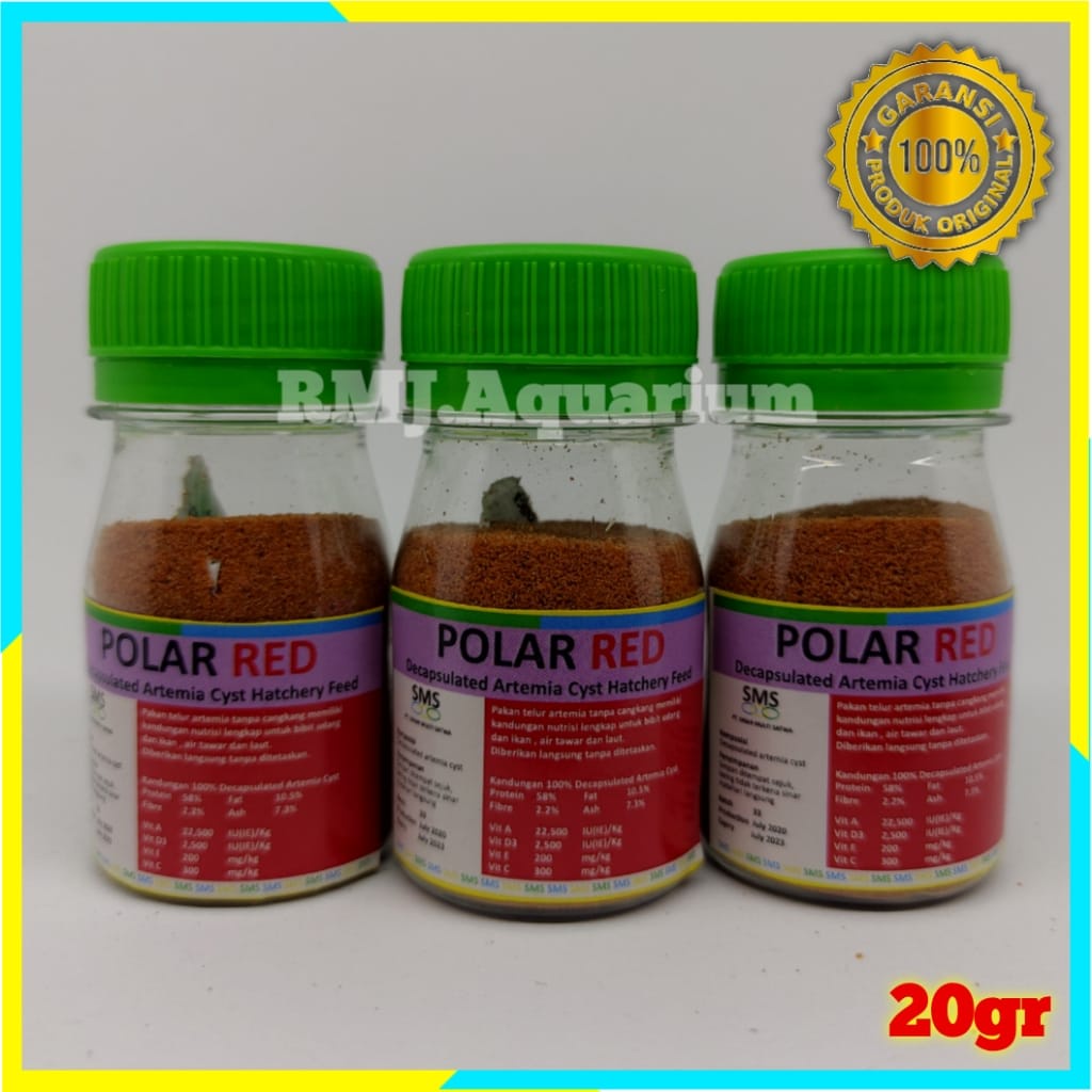 Jual POLAR RED 20GR ARTEMIA INSTAN POLAR RED PAKAN BURAYAK IKAN ...