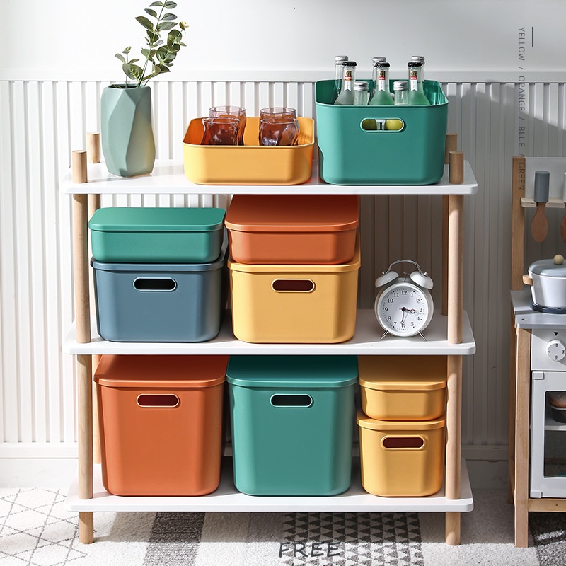 Jual 【ZEN】Plastic Storage box tempat penyimpanan serbaguna Colourful ...