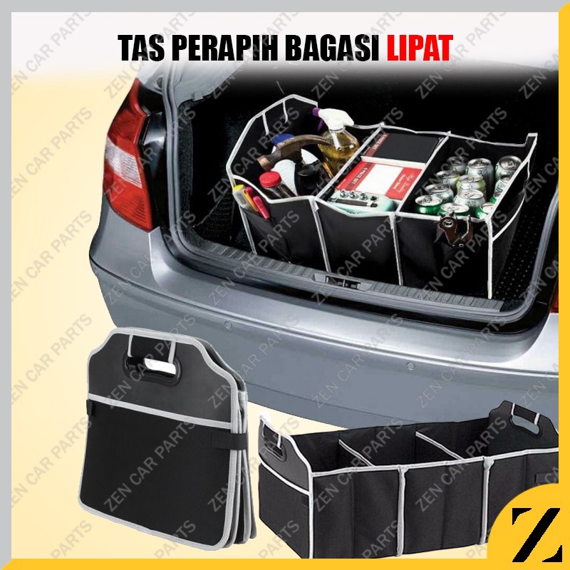 Jual Car Boot Organizer / Tas Penyimpanan Bagasi Mobil HITAM W-1-2 ...