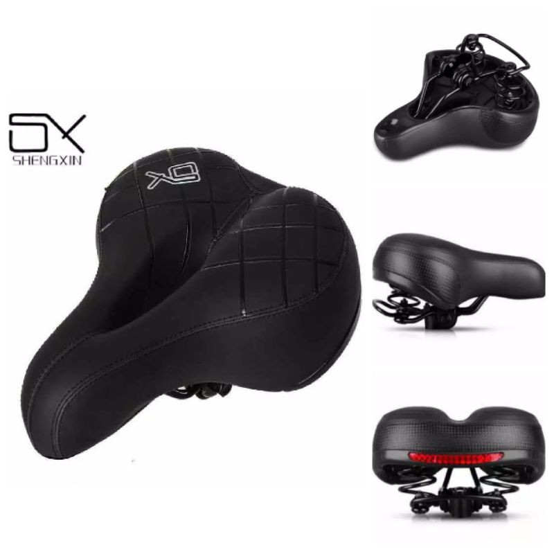 Jual Sadel Sepeda pakai per. Lebar Empuk - Spring Absorber Reflective ...