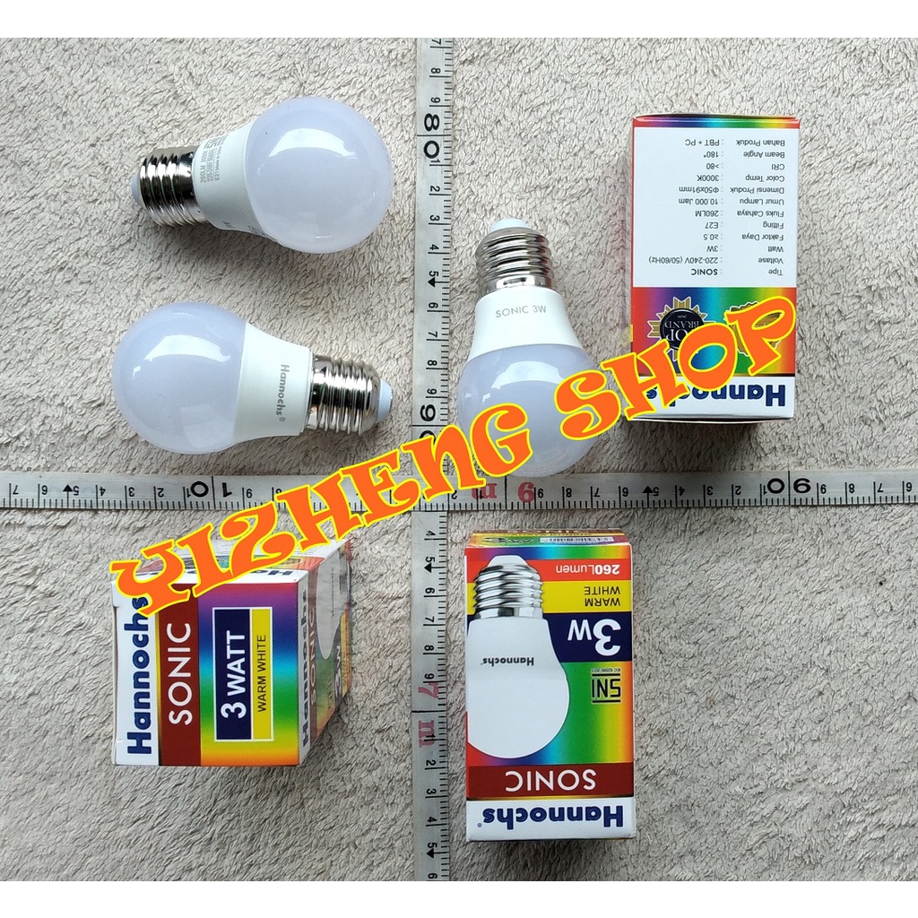 Jual LAMPU 3W HANNOCHS SONIC (PUTIH KEKUNINGAN) | Shopee Indonesia