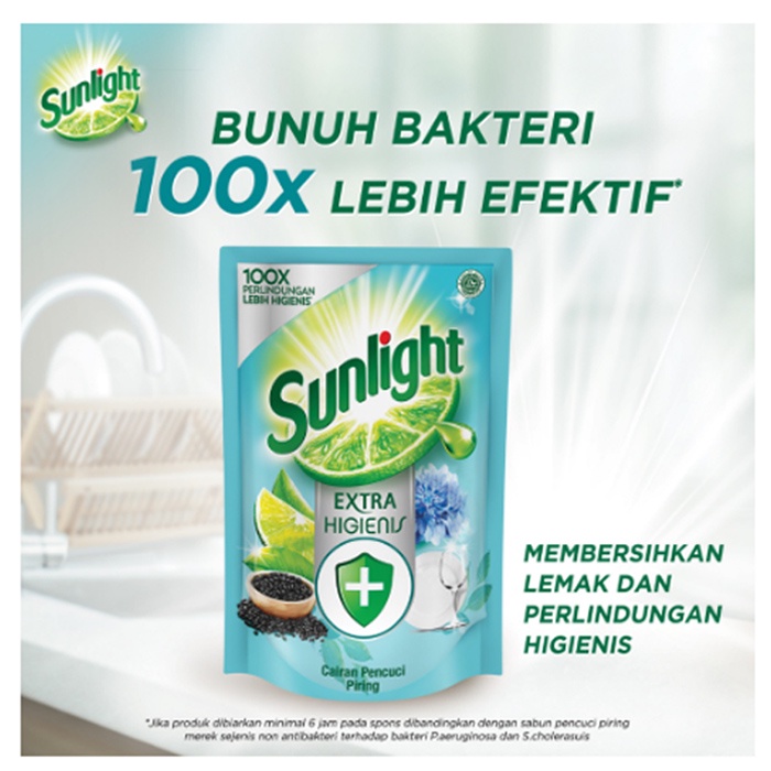 Jual SUNLIGHT Sabun Cuci Piring Extra Higienis Jeruk Nipis & Habbatussauda 100X Perlindungan ...