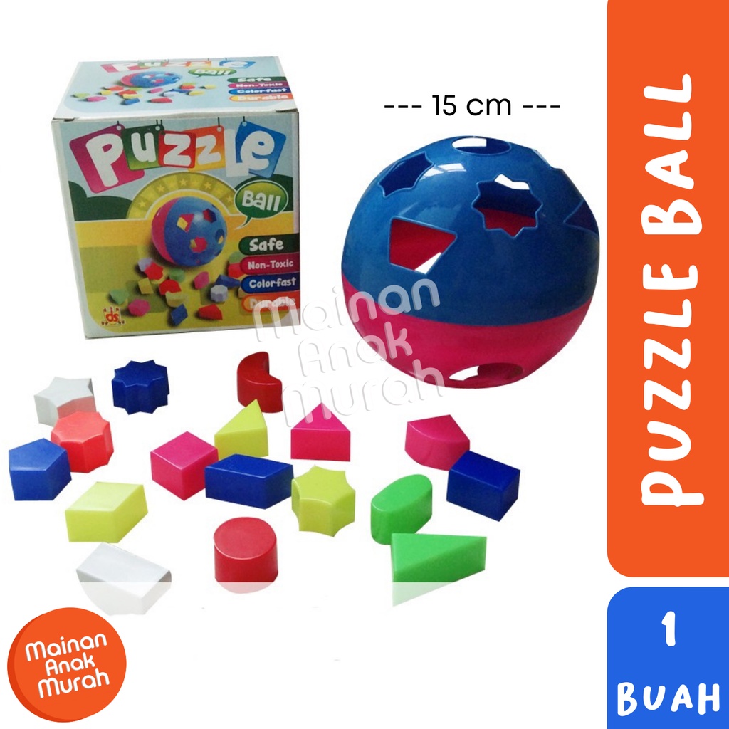 Jual Mainan Edukasi Puzzle Ball Bola Pintar Bola Sortasi Sorting Bentuk ...