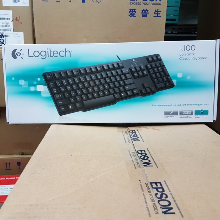 Jual Logitech K100 Keyboard Classic PS/2 Keyboard Laptop PC Original Logitech | Shopee Indonesia