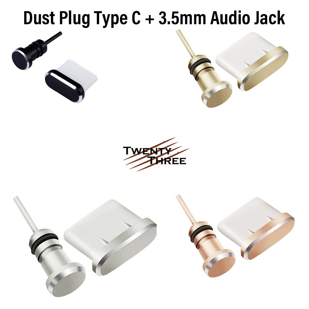 Jual Dust Plug Type C & Audio Jack 3.5mm Penutup Port Anti Debu HP ...