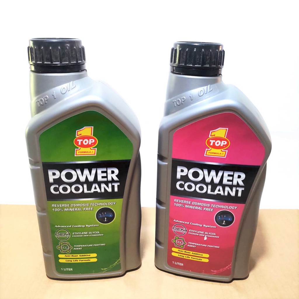 AIR RADIATOR TOP 1 ONE POWER COOLANT HIJAU MERAH MOBIL MOTOR 1 LITER ...