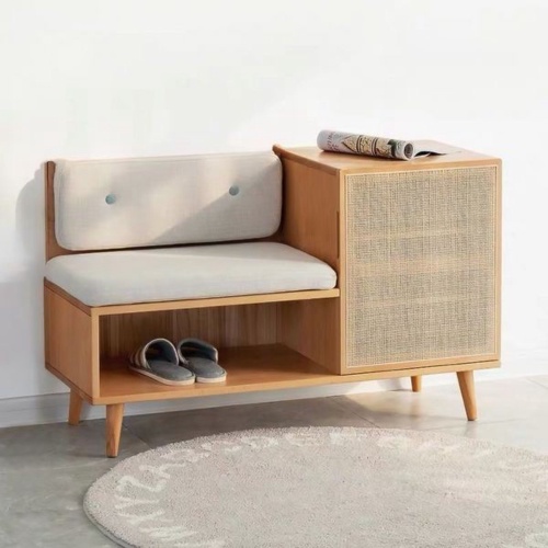 Jual Sofa Bench Storage Box Penyimpanan Sepatu Kayu Jati Kombinasi ...