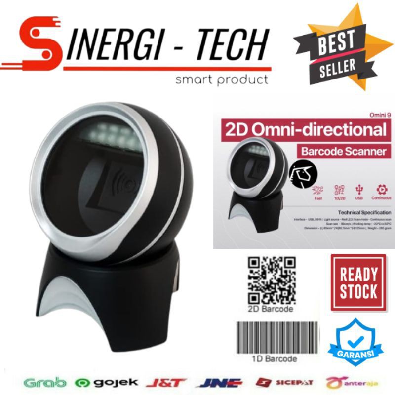 Jual BARCODE SCANNER 2D LASER OMNI DIRECTIONAL OMINI9 (BISA SCAN E ...