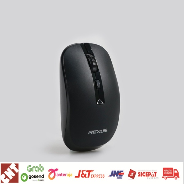 Jual REXUS Q20 MOUSE WIRELESS SILENT CLICK OFFICE ORIGINAL - BLACK ...