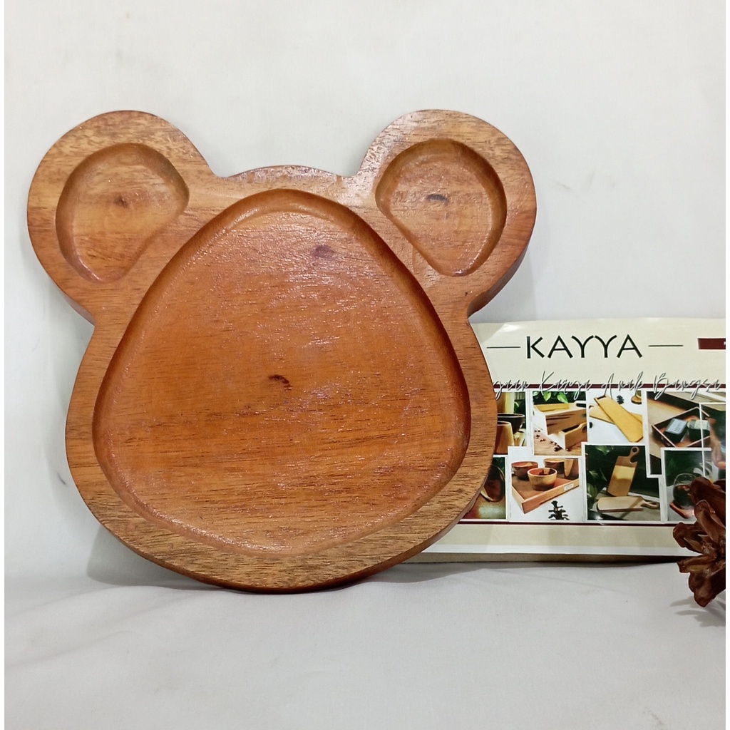 Jual KM44 KAYYA Piring Kayu Anak Motif Koala Lucu dan Unik / Mahoni ...
