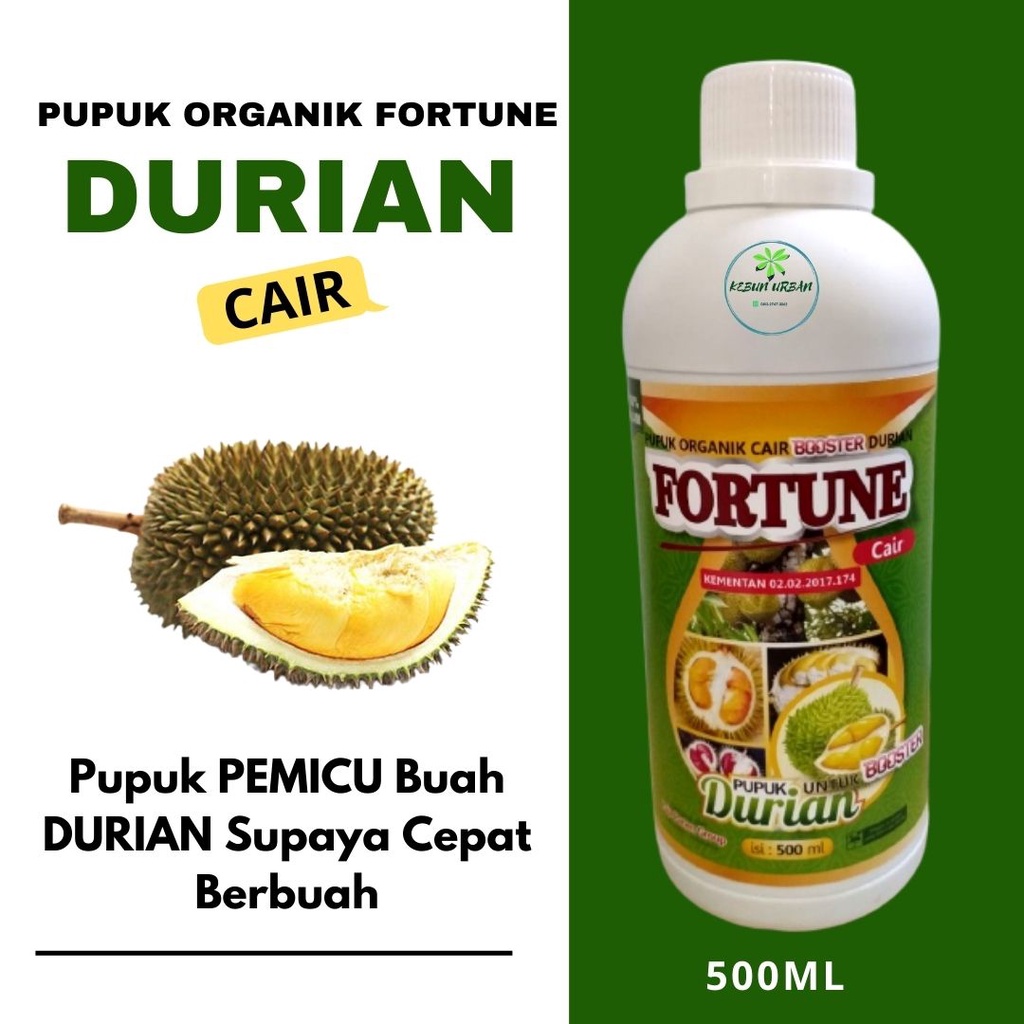 Jual Pupuk Organik Cair Fortune Untuk Pohon Durian Agar Cepat Berbuah Lebat 500 ml | Shopee ...
