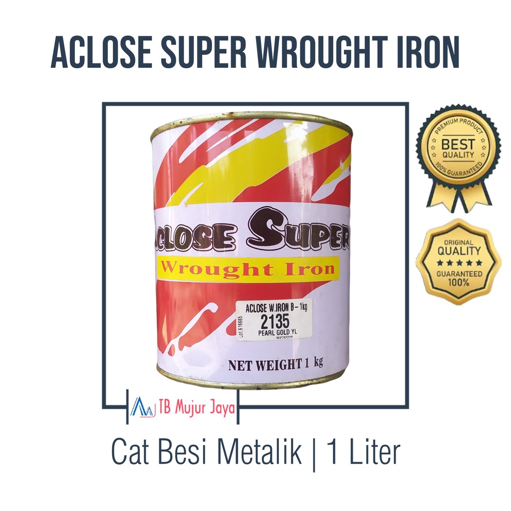 Jual ACLOSE SUPER Cat Besi Metalik Warna Emas dan Tembaga 1 kg | Shopee ...