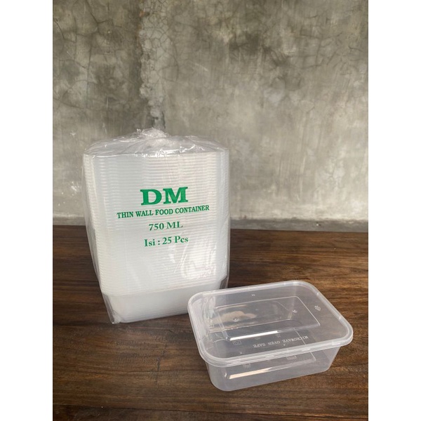 Jual TERMURAH!!! KOTAK MAKANAN PANJANG 750ML/BOX THINWALL /FOOD ...