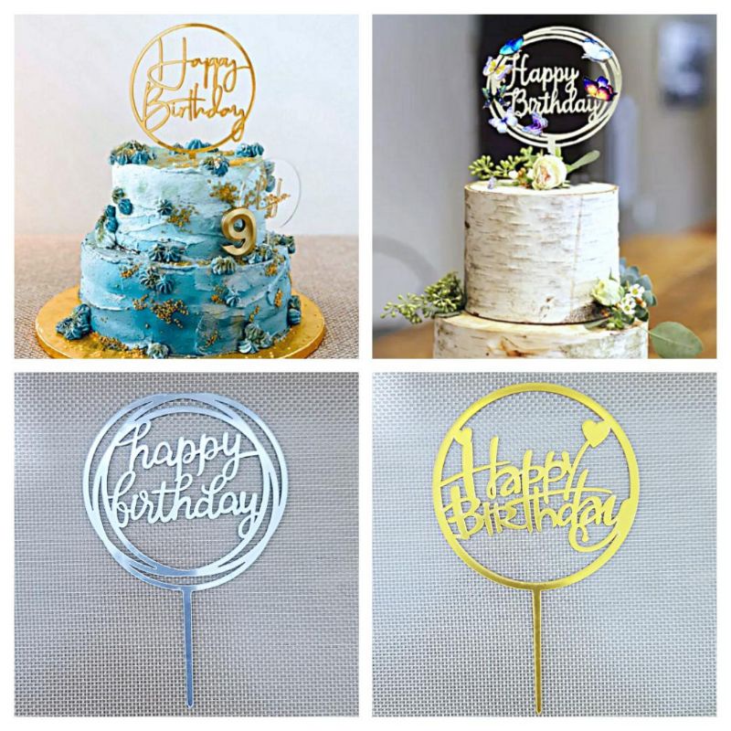 Jual Cake topper happy birthday topper ulang tahun wedding cake hiasan ...