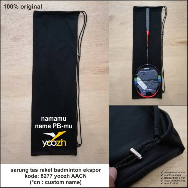 Jual Sarung Tas Raket Badminton Custom nama | Shopee Indonesia
