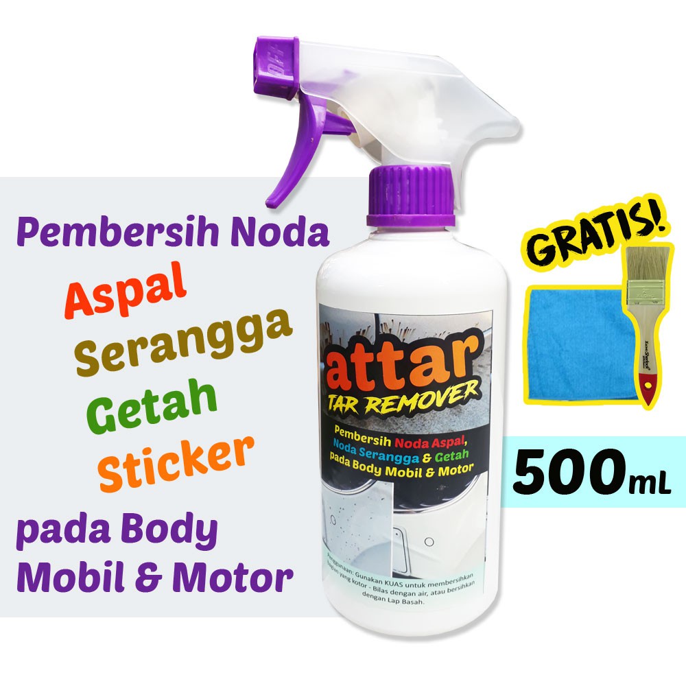 Jual ATTAR Bug & Tar Remover 500 ml - Pembersih Noda Aspal, Serangga, Getah, Sticker | Shopee ...