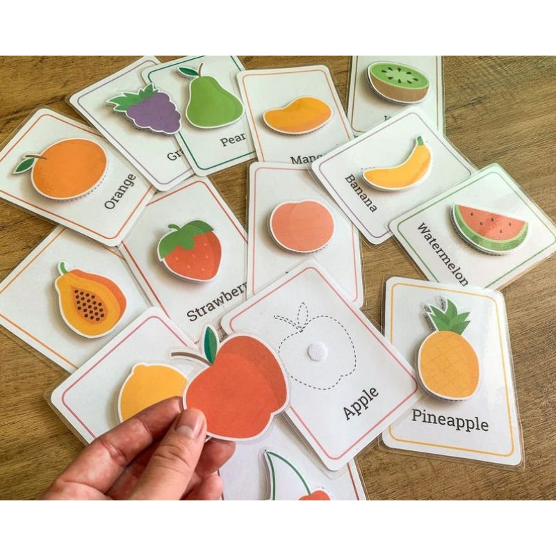 Jual flashcard buah | fruits flashcard | belajar warna | mainan edukasi ...