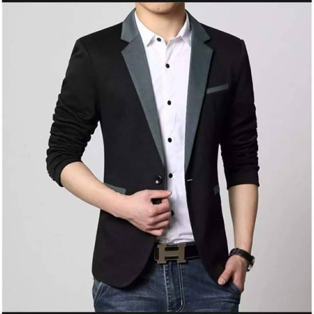 Blazer Kombinasi pria | blazer keren. Ukuran S, M, L, XL | Shopee Indonesia