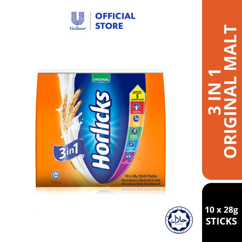 Jual Horlicks 3in1 Original Malaysia 280gr | Shopee Indonesia