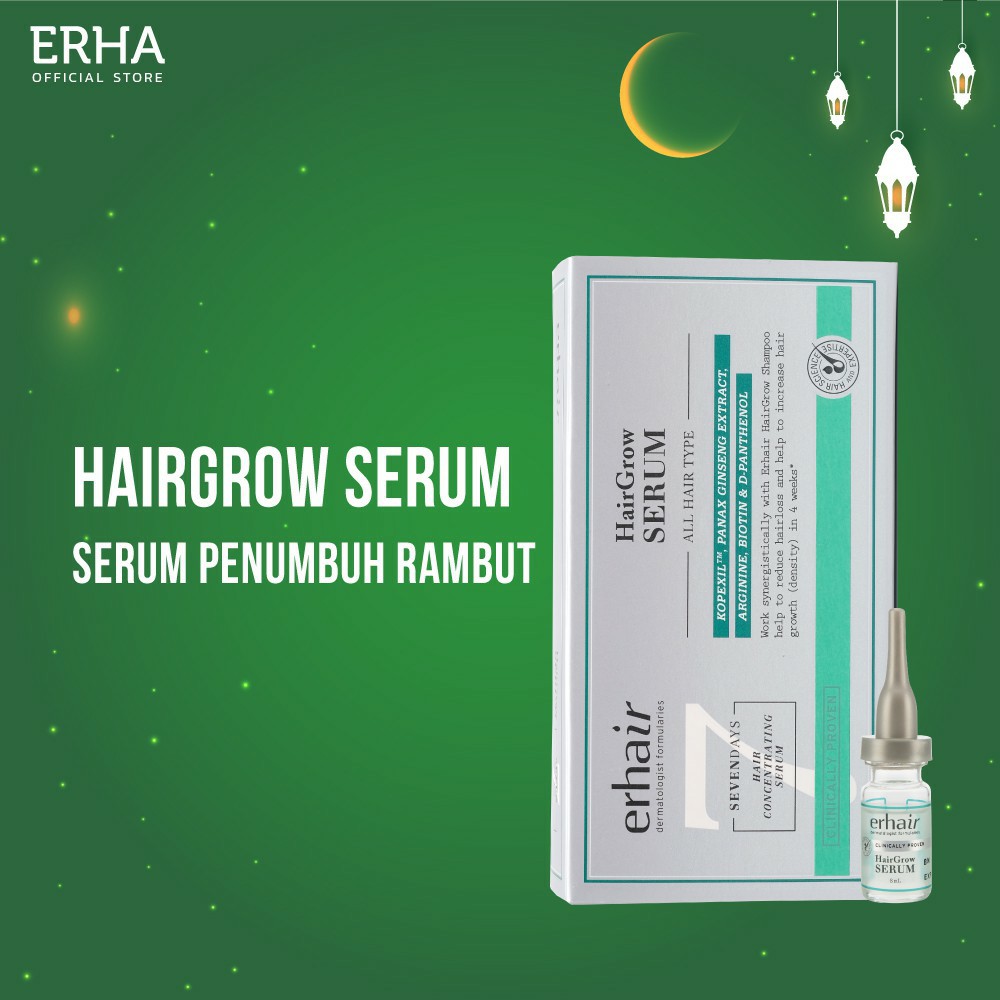 Jual Erha Hairgrow Serum - Serum Rambut Rontok (1 botol) | Shopee Indonesia