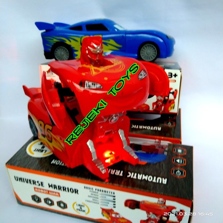 Jual MOBILAN CAR JADI ROBOT MOBOT TRANFORMABLE BUMP AND GO NYALA LAMPU ...