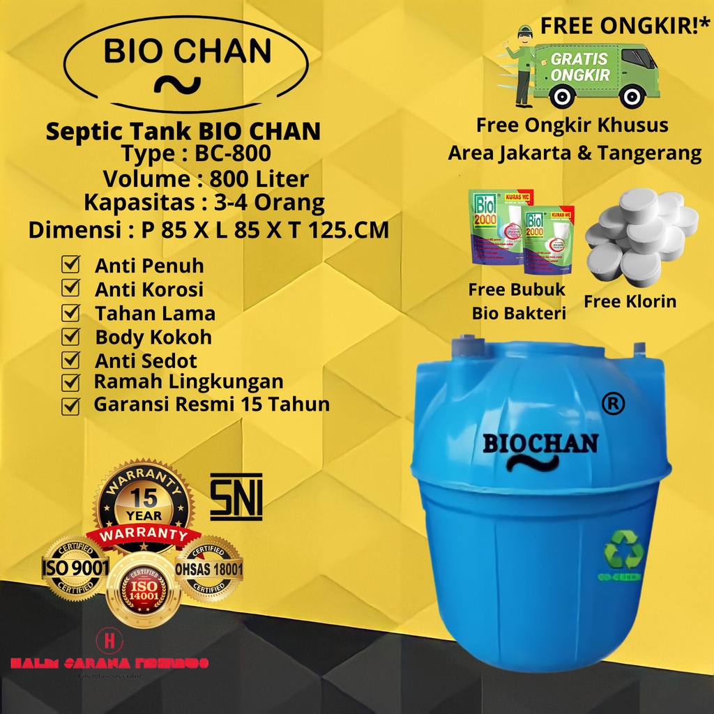Jual Septic Tank Septictank Bio 800 liter Bio Biotech Biotank Biofil ...