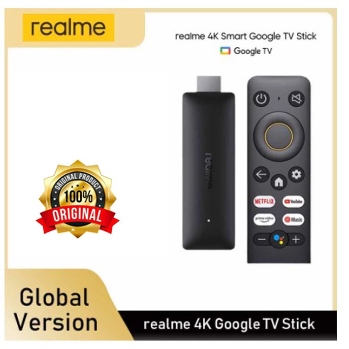 Jual Realme 4K TV Stick Realme Smart Google Android TV Full HD Quadcore ...