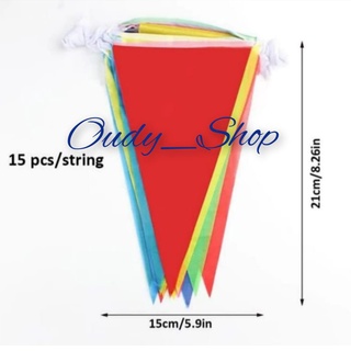 Jual Bendera Segitiga Warna Warni Colorful Flags Bendera Hiasan Tenda ...