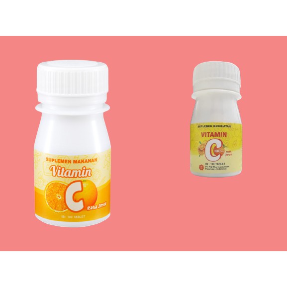 Jual Vitamin C 25mg//100mg isi 100 tab botol rasa jeruk PIM | Shopee ...