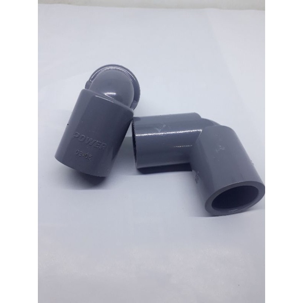 Jual Elbow knee keni belokan sambungan L pipa pvc ukuran 1/2 3/4 1inch Power abu AW Indonesia ...