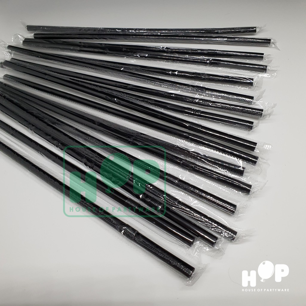 Jual Sedotan Flexible / Sedotan Tekuk Hitam / Wrap Plastik / Bungkus ...
