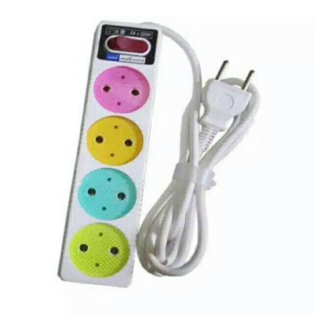 Terminal listrik 4 lubang + kabel 1,5 meter+ sakelar | Shopee Indonesia