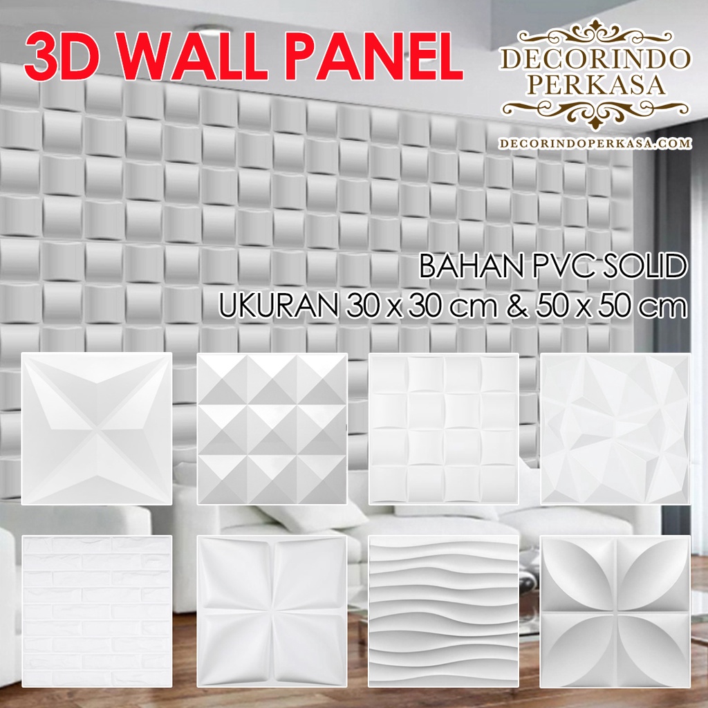Jual Wall Panel 3D Dinding Ornamen Bahan PVC Bisa Dibersihkan Motif Timbul MINIMAL ORDER 6 PCS ...