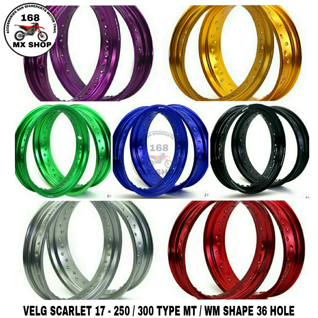 Jual Velg Velek Velk Vlek PeleK Pelk Supermoto Rim Aloy Scarlet Ring R ...