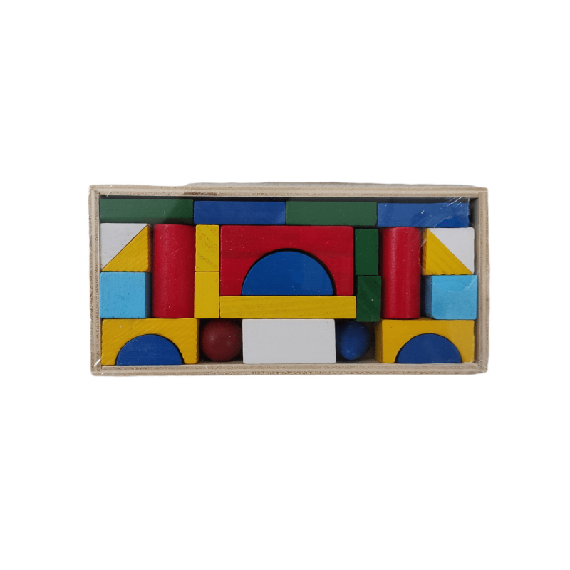 Jual Mainan edukasi anak balok kayu aneka bentuk wooden block balok ...