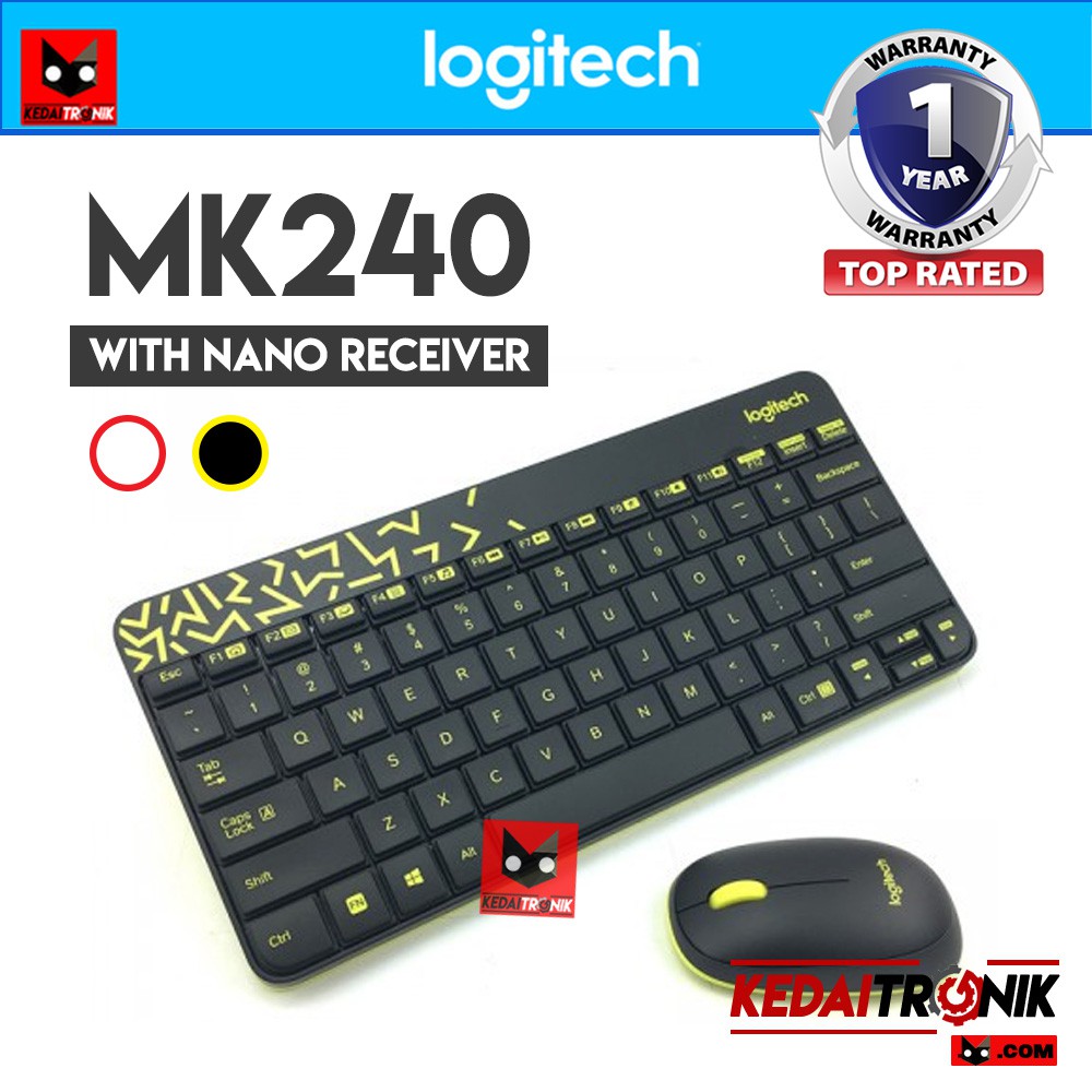 Jual LOGITECH MK240 NANO Wireless Keyboard+Mouse Combo ORIGINAL MK 240 ...